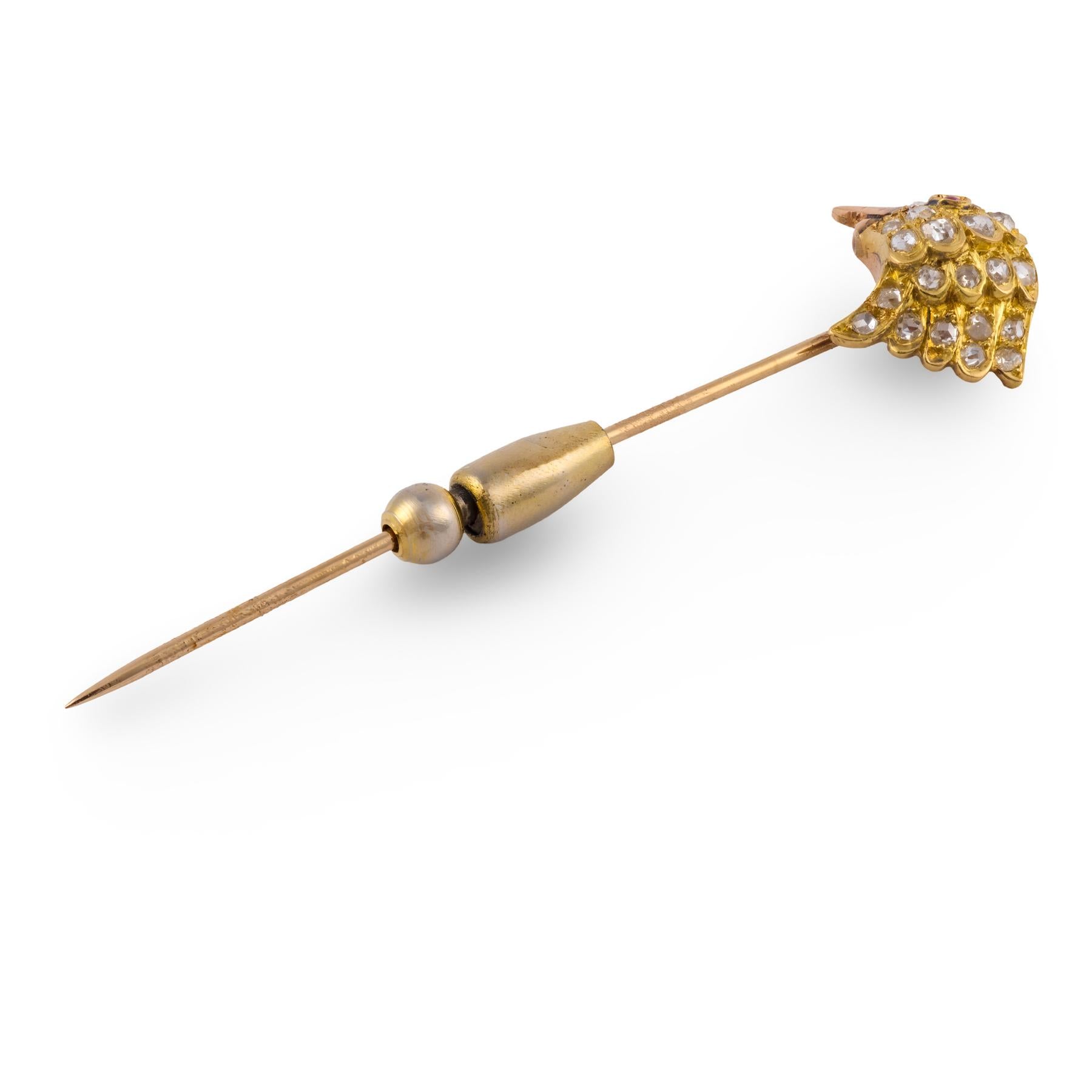 Victorian diamond 18k gold bird head stick pin – Jack Weir & Sons